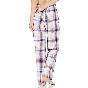 Amazon Essentials Women's Flannel Pajama Sleep Pant, Pink White Large Plaid, Medium