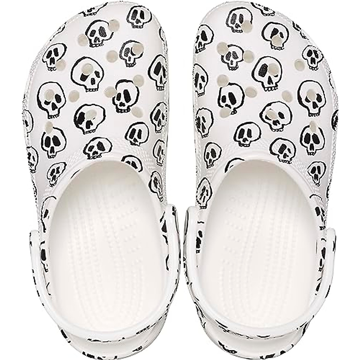 Crocs Unisex Classic Graphic Clogs, White/Black, Numeric_11 US Men