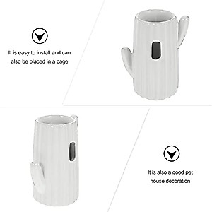Balacoo Hamster Water Bottle Cactus Ceramic Water Bottle Stand Holder for Hamsters Small pet Animals Hamster Water Bottle