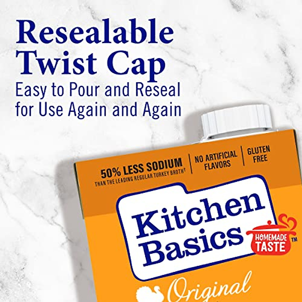 Kitchen Basics Original Turkey Stock, 32 oz Carton, (Pack of 12)