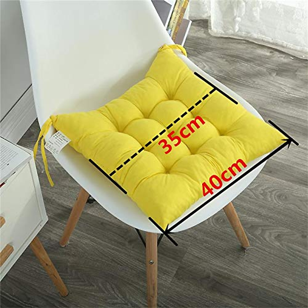 Rocking Chair Cushion Set with Ties, 2 Piece Non-Slip Seat, Back Chair Cushion Indoor/Outdoor Soft Thick Patio Chaise Lounger Cushion Overstuffed Patio Chair Cushion Swing Cushion(21" X 17"/17" X 17")