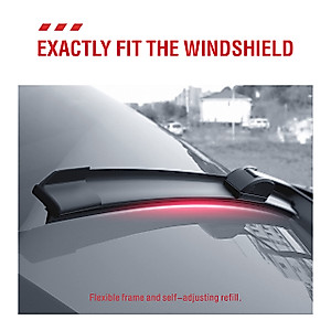 24"/22" Windshield Wiper Blades Fit for Volvo XC90 2015-2005 /XC70 2007-2005/ S60 2009-2005 S80 2006-2004/V70 2007-2005+More Cars Pinch Tab-Set of 2