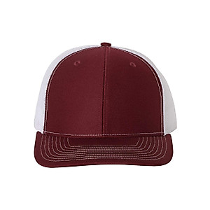 RICHARDSON Cardinal/White 112 Mesh Back Trucker Cap Snapback Hat