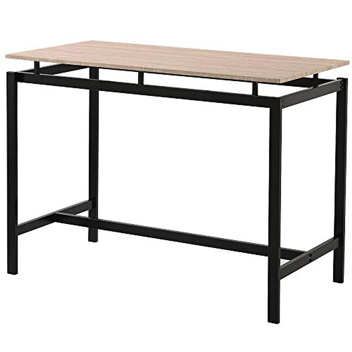 Rockjame Dining Table Set, Upgrade Version 5 Piece Counter Height Pub Table Set with 4 Chairs for The Bar, Breakfast Nook, Kitchen Room, Dining Room and Living Room (Oak)