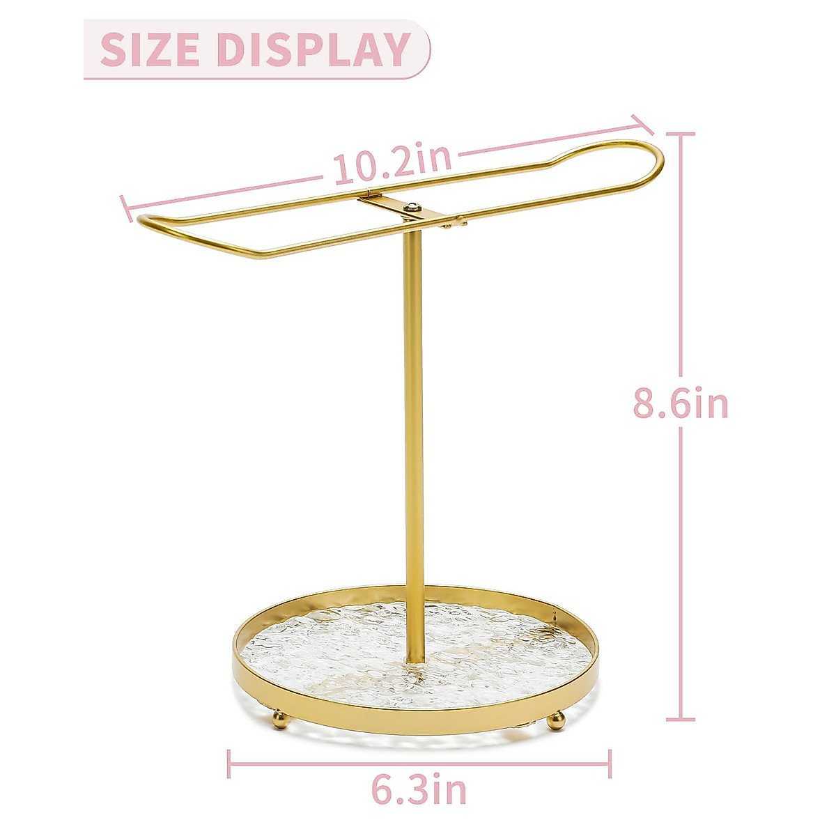 Headband Holder Organizer, Water Ripple Acrylic Headband Storage Display for Women Girl, Hair Bow Organizer Holder for Hair Accessories, Prefect for Disney Mickey Ear Bracelet Hair Clip Jewelry