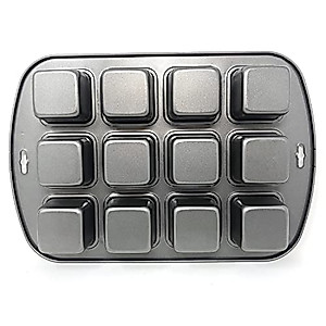 Norpro Nonstick 12-Cavity Linking Brownie Muffin Cupcake Cake Pan, Squares