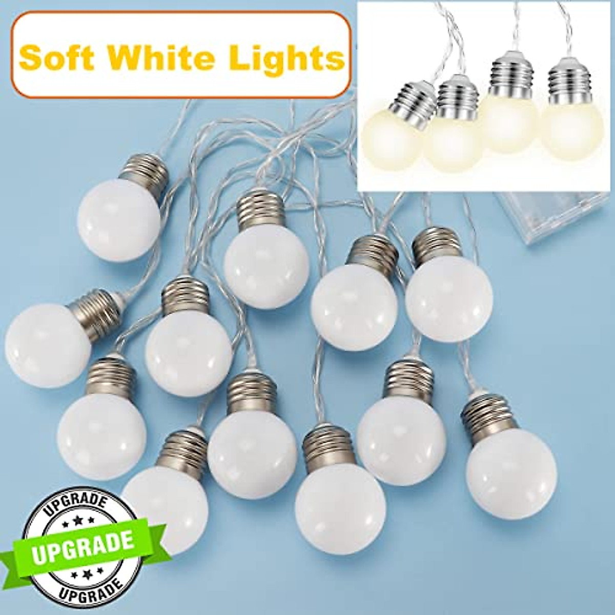 JoyBox Design String Lights Marquee Light Up Letters Numbers 3 4 Foot Tall 12FT with 12 Battery Operated LED Bulbs G40 for Indoor Outdoor Party Wedding Christmas Decorations