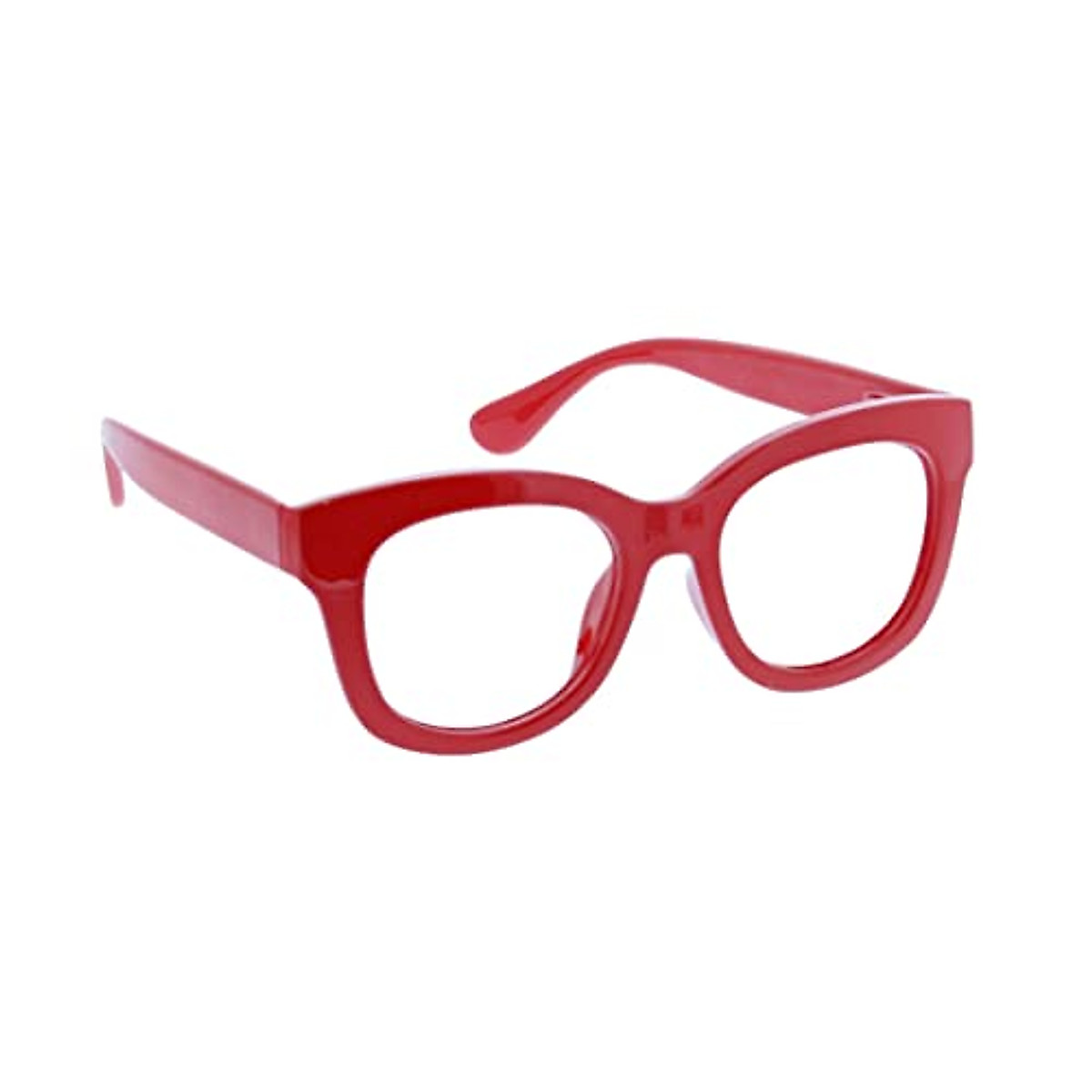 Peepers by PeeperSpecs Women's Center Stage Oversized Blue Light Blocking Reading Glasses, Red, 51 + 1