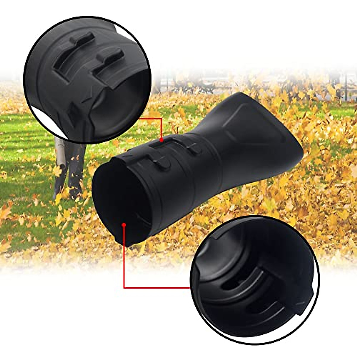 197889-6 Flat End Nozzle Attachment Compatible with Makita X2 36V, 18V Hand held Blower XBU02Z, XBU03, DUB362- Easy One-Click Installation