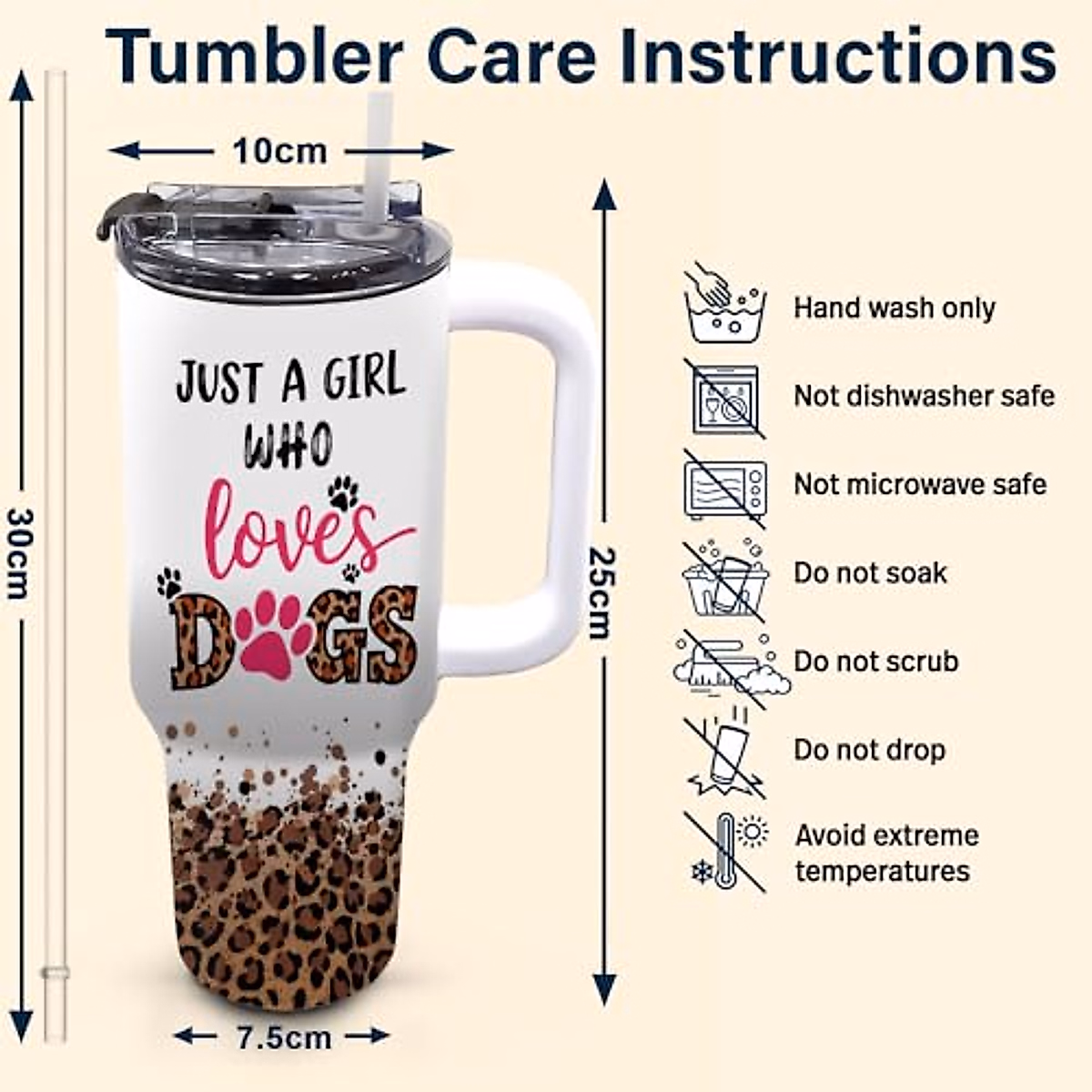 Personalized Dog Tumbler with Kuvasz Dog’s Name – Custom Travel Coffee Cup 40oz, Travel Coffee Cup, Gift for Mother's day, Father's day, Christmas 7hxCnS