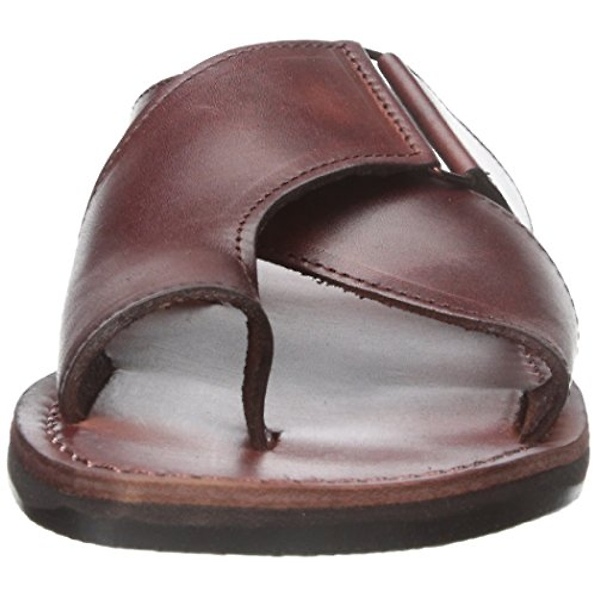 Asher - Leather Slide On Sandal - Brown