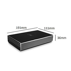 Vantec NST-371C31-BK NexStar Gx USB 3.1 Gen 2 Type-C 3.5" Sata HDD/SSD Enclosure, Comes with C to C and C to A Cable, Aluminum Casing, Black