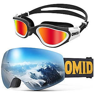 OMID Kids Ski Goggles, Anti-fog UV Protection Snow Goggles for Youth Boys Girls