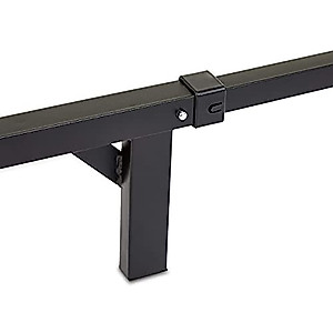 Amazon Basics Metal Bed Frame, 9-Leg Base for Box Spring and Mattress, King, Tool-Free Easy Assembly, Black, 79.5" L x 76" W x 7" H