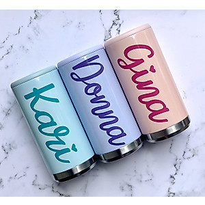 Personalized Skinny Can Cooler-Seltzer Can Cooler-Skinny Seltzer-Bridesmaid Gift-Slim Can Cooler-Customized Girls Trip Gif