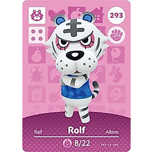 Rolf - Nintendo Animal Crossing Happy Home Designer Amiibo Card - 293