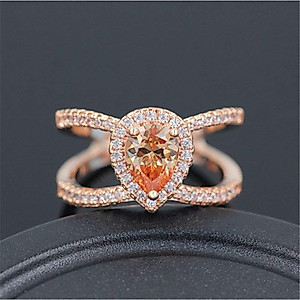 Uloveido Women Specific Hollow Design Rings Size 9 with Rose Gild Color for Wedding Girls Y120-9