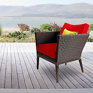 Cinnamonee Outdoor Cushion Covers Replacement Outdoor Patio Pillow Cover Comfortable for All Seasons Sofa Couches Loveseats Lava (20"X22"X4" 2 Pack, Red)