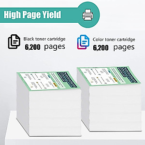 XNINJA Compatible High Yield MC250H Toner Cartridges for Ricoh 408336 408337 408338 408339 for M C250FW M C250FWB M C251FW P C301W P C311W Printer Magenta