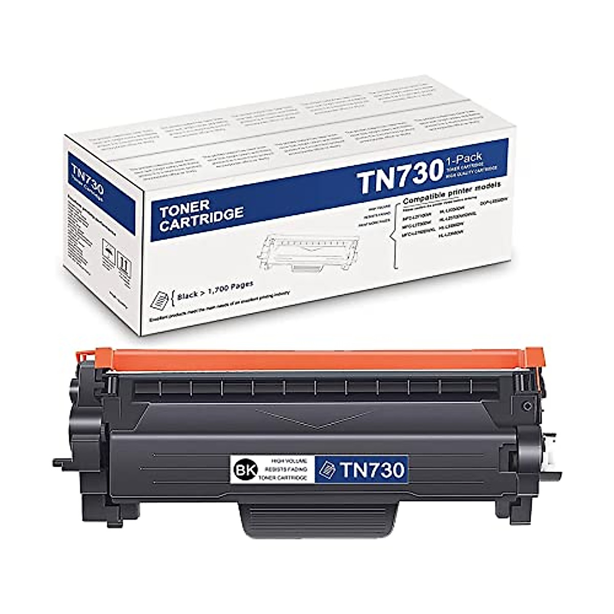 High Yield 1 Pack Black TN730 TN-730 Compatible Toner Cartridge Replacement for DCP-L2550DW MFC-L2710DW L2750DW L2750DWXL HL-L2350DW L2370DW/DWXL L2390DW L2395DW Printer Ink Cartridge…