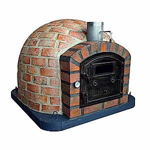 Authentic Pizza Ovens Rustic Lisboa Traditional Brick Premium Pizza Oven, Wood Fire Outdoor Oven