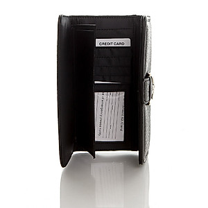 Ampere Creations Soft Vegan Leather Women's Wallet - Long Clutch Purse Card Holder Case Coin