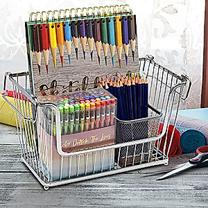 Sorbus Farmhouse Wire Baskets with Handles, Potato and Onion Storage, Vegetable Baskets for -Kitchen, Organizers for Pantry, Bathroom, Laundry, Closet Organization, Iron Metal (2-Pack, Silver)