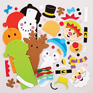 Baker Ross AT191 Christmas Bookmark Kits - Pack Of 6, Festive Arts And Crafts, Assorted