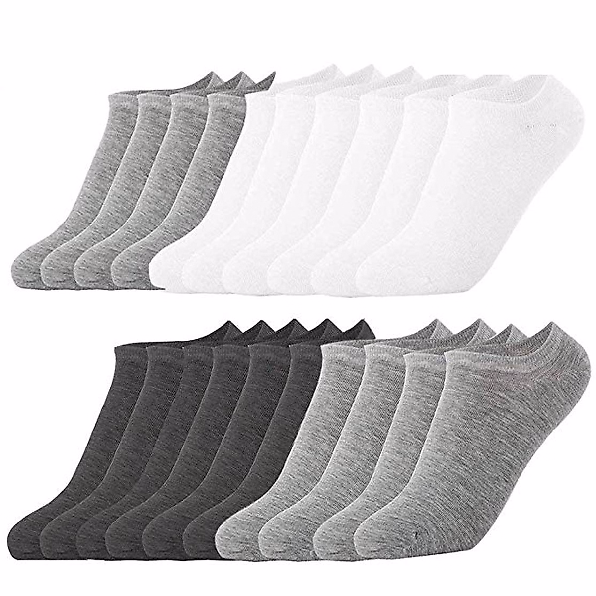 GHJFGF Womens Socks Ankle Causal Thin Low Cut Cotton Athletic Short Socks 10 Pairs (Black)