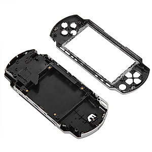 ASHATA Full Housing Repair Mod Case + Buttons Replacement Compatible for Sony PSP 1000 Console(Silver)