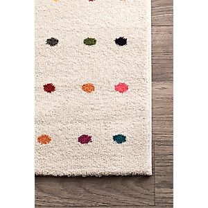nuLOOM Dorie Polka Dot Area Rug, 3' x 5', Multi Color, Rectangular, 0.45" Thick