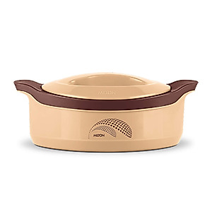 Milton New Marvel 2500 Inner Steel Casserole, 2360 ml | 80 oz | 1.4 qt. Thermal Serving Bowl, Keeps Food Hot & Cold, Insulated Hot Pot Food Warmer/Cooler, BPA Free, Easy To Carry | Brown