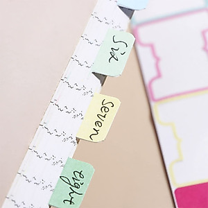 Index Label Sticker Writable 10sheet/120pcs Self-Adhesive Paper Tabs Notebook Repositionable Planner File Tabs Book Pages Markers