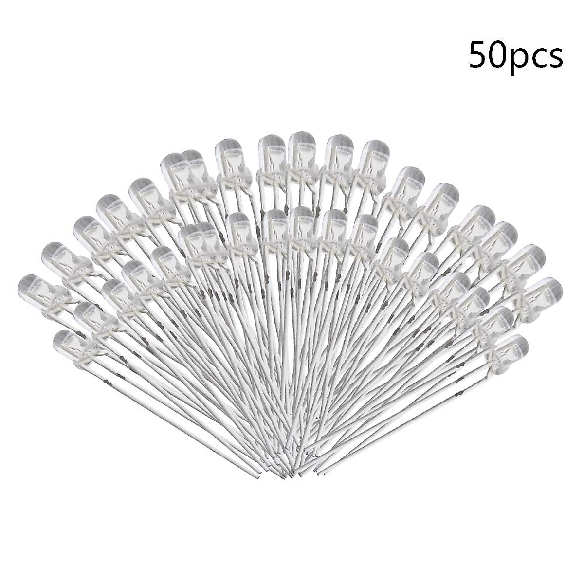 Othmro Pack of 50 3mm Green Red Common Anode LED Diode Light Round 20mA Bright Bulb Lighting Lamp Electronic Components Light Emitting Diodes