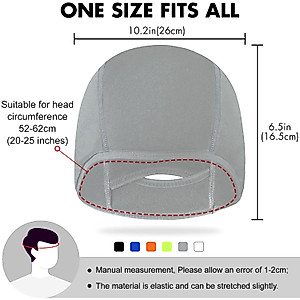 BALEAF Winter Hats Thermal Skull Cap for Men Women Ear Warmers Cold Weather Gear Helmet Liner Cycling Running Ski Black Grey