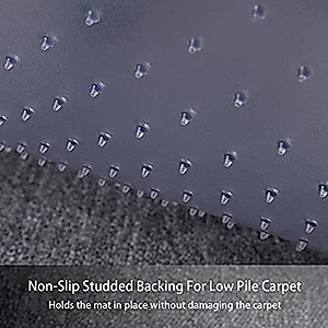 HOMEK Office Chair Mat for Carpeted Floors - Clear Carpet Chair Mat with Lip 48”x 36”x 0.09”