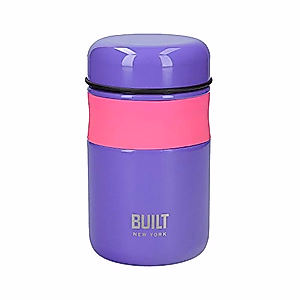 Built Double Wall Vacuum Insulated Flask for Hot and Cold Foods, 490 ml, Purple