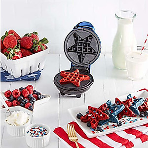 Dash Star Mini Waffle Maker! Waffle Maker Produces 4 Inch Waffles! Easy to Clean & Non-Stick Surfaces! Make Your Own Tasty Homemade Waffle Treats! (Star)