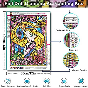 FFPTBNYX 6 Pack Diamond Painting Kits for Adults 5D Full Drill Diamond Art Paint with Round Diamonds DIY Gem Painting Kit for Home Wall Decor Gifts(12" x 16")