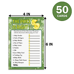Price Is Right Baby Shower Game - Fun Baby Shower Game - Guess If The Price Is Right Baby Shower Game Ideas For Boys, Girls, or Gender Neutral-Set of 50.