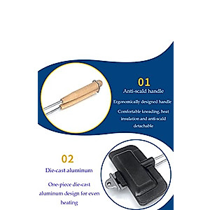 Breakfast Sandwich Maker - Hot Dog Toaster - Egg Panini Press Pan - Nonstick Sandwich Skillet with Removable Handle