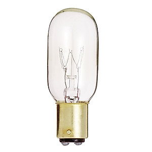 Satco S4719 130V DC Bayonet Base 15-Watt T7 Light Bulb, Clear