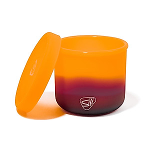 Silipint: Silicone 10oz Lidded Bowls: 2 Pack Sun Storm - Unbreakable, Flexible, Sustainable, Microwave-Oven-Dishwasher, Non-Slip