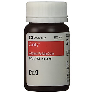 CURITY Iodoform Packing Strip - 1/4 x 5 Yds - Iodoform - Bottle