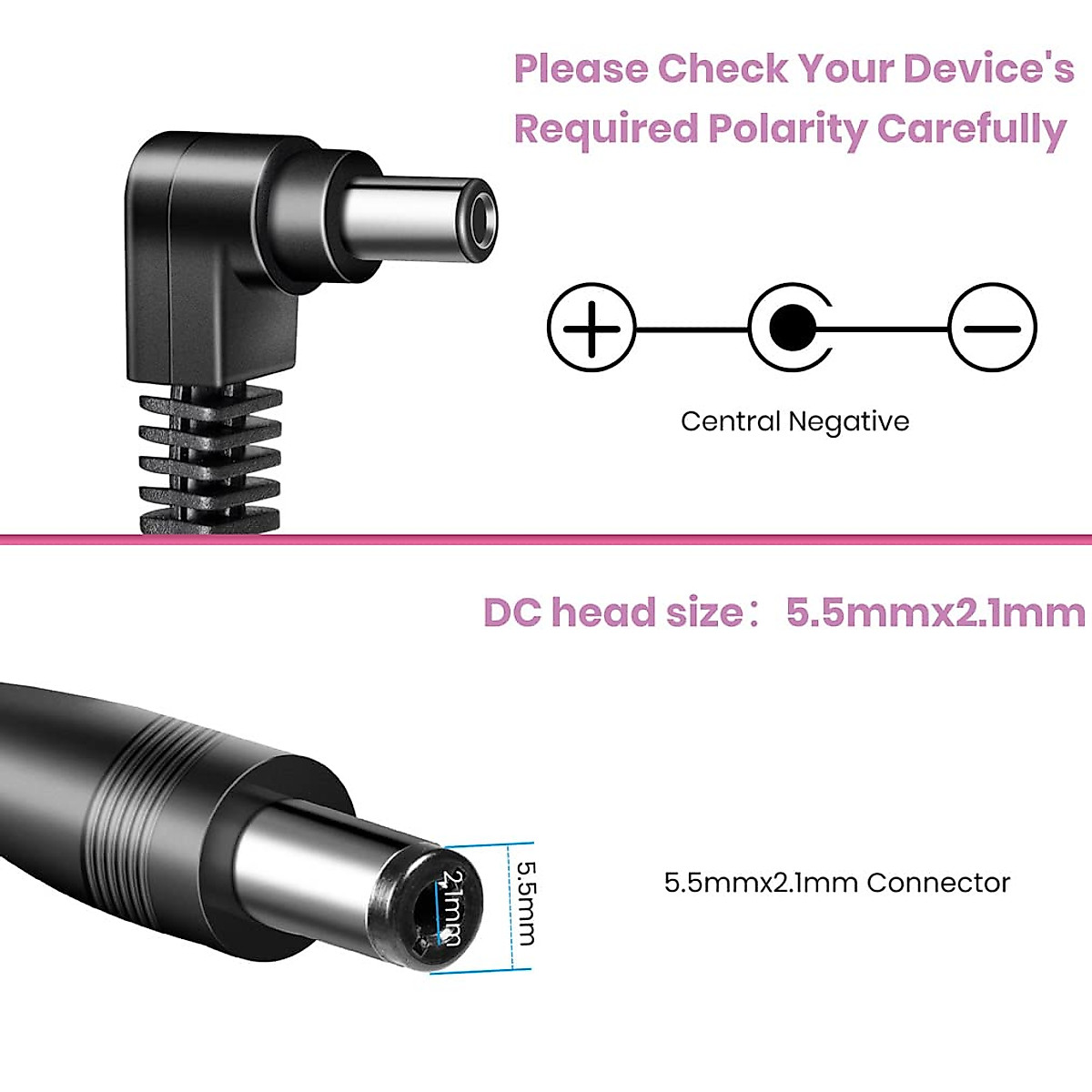 Guitar Pedal Power Supply Adapter 9V DC 1A Tip Negative 5 Way Daisy Chain Cables for Electronic Guitar Effect Pedal