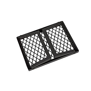 Amazon Basics Medium Portable Folding Camping Grill Grate - 18 x 12 x 7 Inches, Black Steel