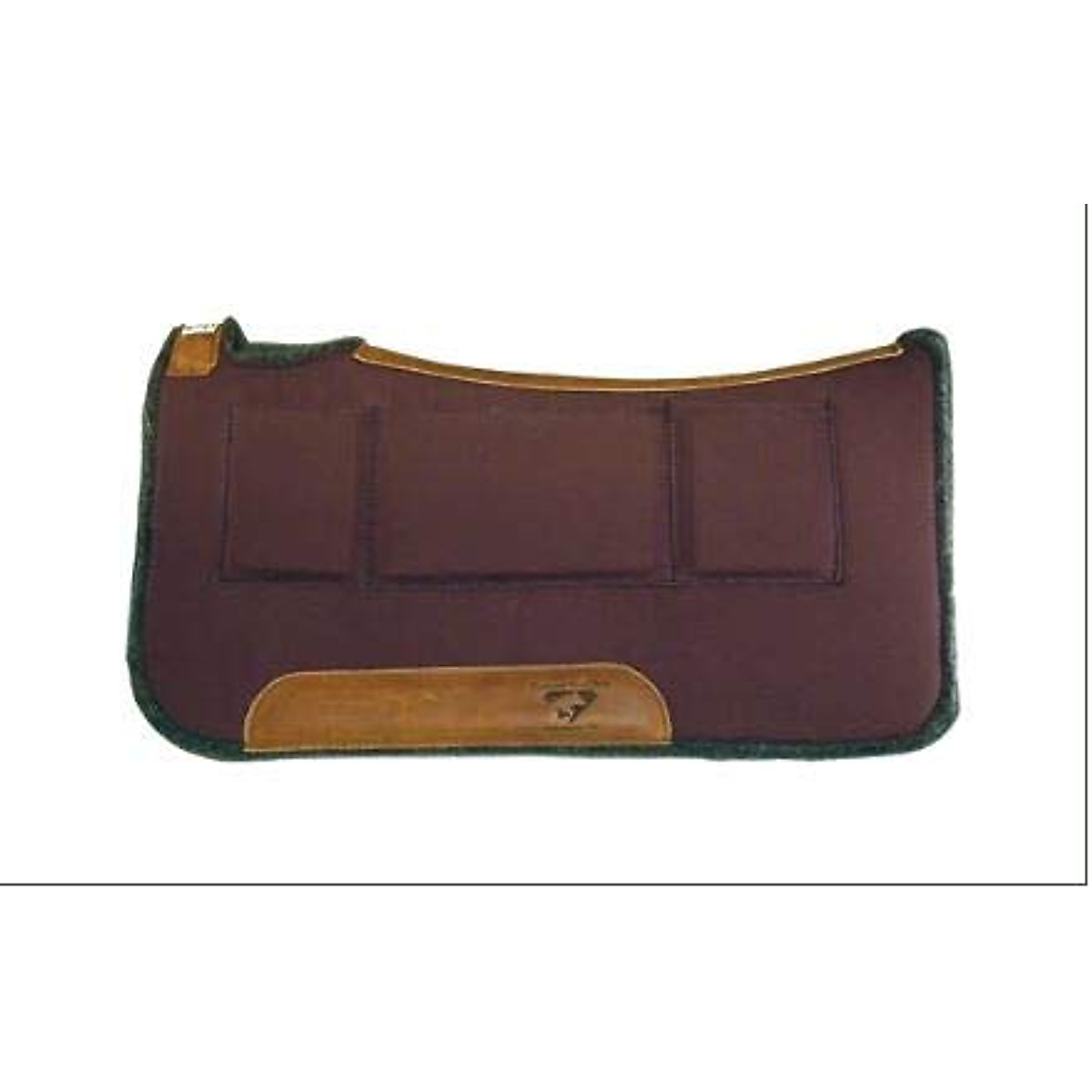 Diamond Wool Contoured Pressure Relief Chocolate Western Shim Saddle Pad Size 32x32 and 1" Thickness