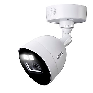 Lorex C884DA Indoor/Outdoor 4K Ultra HD Smart Deterrence CVI Wired Bullet Security Camera, Color Night Vision, Dual Warning LED Lights, Siren, Camera Only (M. ) (Renewed)