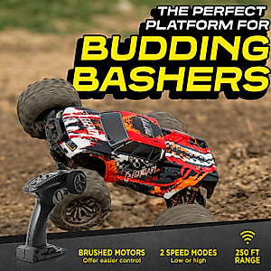 LAEGENDARY 1:10 Scale 4x4 Off-Road RC Truck - Hobby Grade Brushed Motor RC Car with Batteries, Waterproof Fast Remote Control Cars for Adults