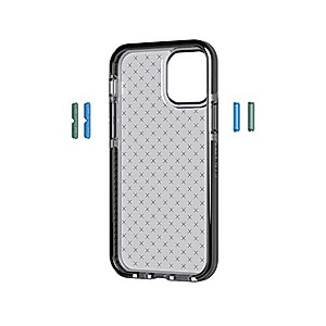 tech21 Evo Check Phone Case for Apple iPhone 12 and 12 Pro 5G with 12 ft Drop Protection, Smokey/Black